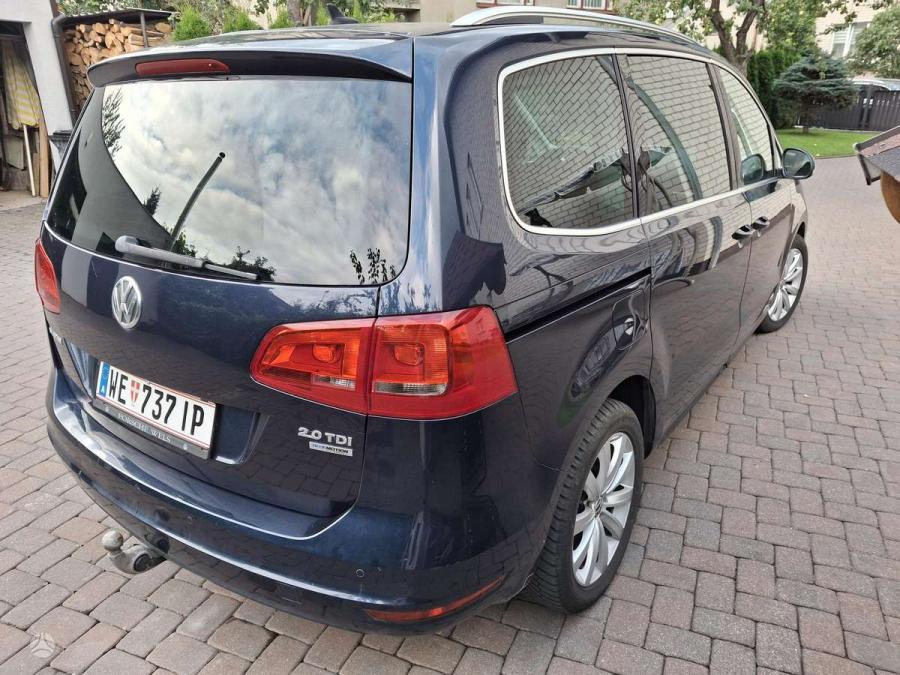 Blue Volkswagen Sharan 2011 in Kaunas, with an engine capacity of 2.00 L and mileage of 287 thousand km for 6450 €, photo 15 on AUTOMOTO.COM.LV