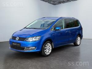 Zils Volkswagen Sharan 2018 Rīga, ar dzinēja tilpumu 2.00 L un nobraukumu 158 tūkst. km par 18400 €, foto  vietnē AUTOMOTO.COM.LV