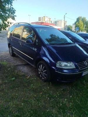 Blue Volkswagen Sharan 2008 in Kaunas, with an engine capacity of 1.90 L and mileage of 395 thousand km for 1100 €, photo  on AUTOMOTO.COM.LV