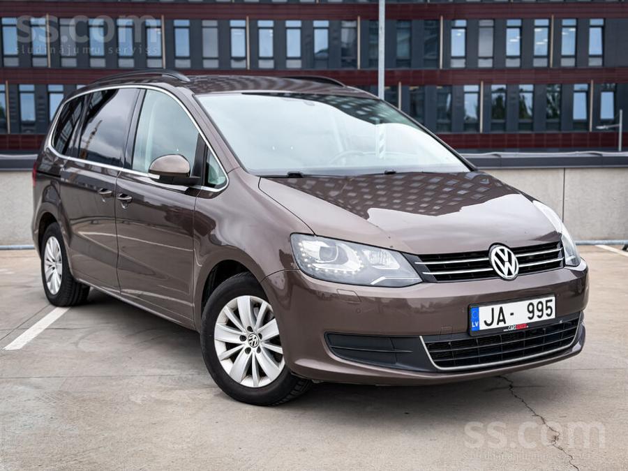 Brown Volkswagen Sharan 2012 in Riga, with an engine capacity of 2.00 L and mileage of 0 thousand km for 4950 €, photo 1 on AUTOMOTO.COM.LV