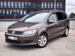 Brown Volkswagen Sharan 2012 in Riga, with an engine capacity of 2.00 L and mileage of 0 thousand km for 4950 €, photo 3 on AUTOMOTO.COM.LV