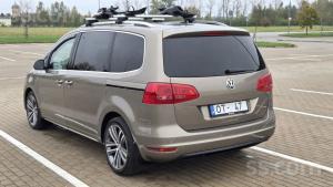 Brown Volkswagen Sharan 2014 in Riga, with an engine capacity of 2.00 L and mileage of 357 thousand km for 8500 €, photo 4 on AUTOMOTO.COM.LV