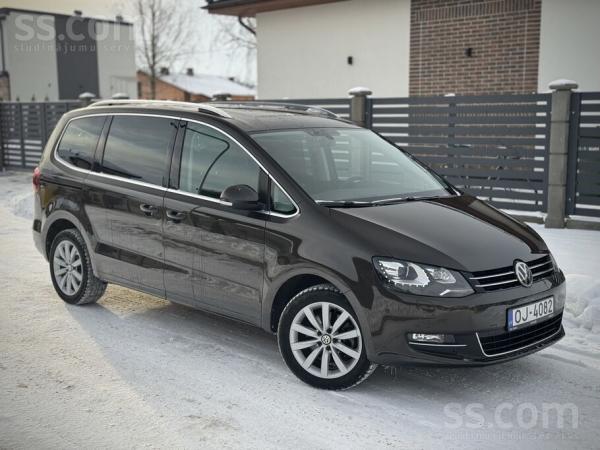 Brūns Volkswagen Sharan 2015 Jelgava, ar dzinēja tilpumu 2.00 L un nobraukumu 286 tūkst. km par 12900 €, foto 4 vietnē AUTOMOTO.COM.LV