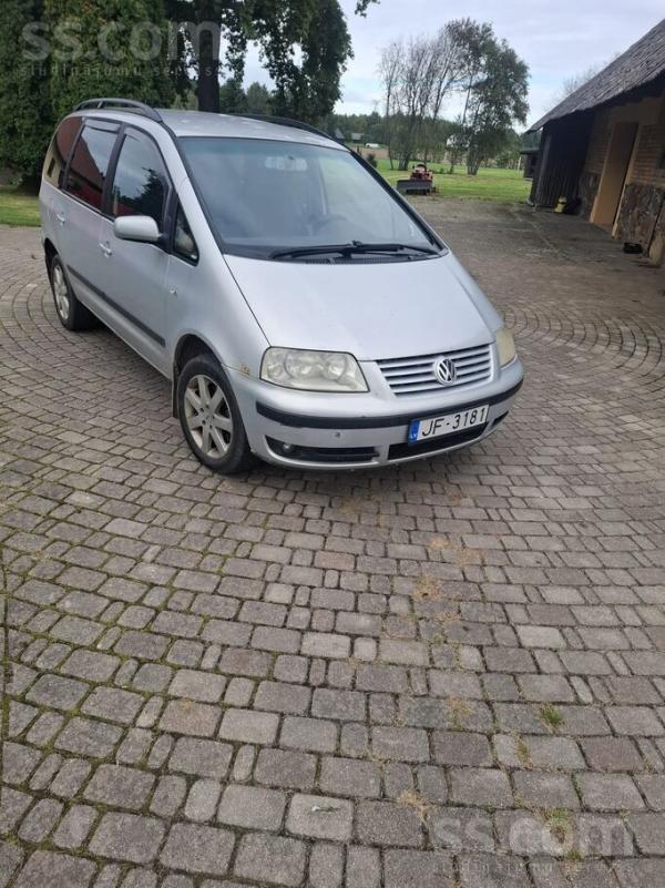 Grey Volkswagen Sharan 2003 in Valmiera, with an engine capacity of 1.90 L and mileage of 350 thousand km for 500 €, photo 6 on AUTOMOTO.COM.LV