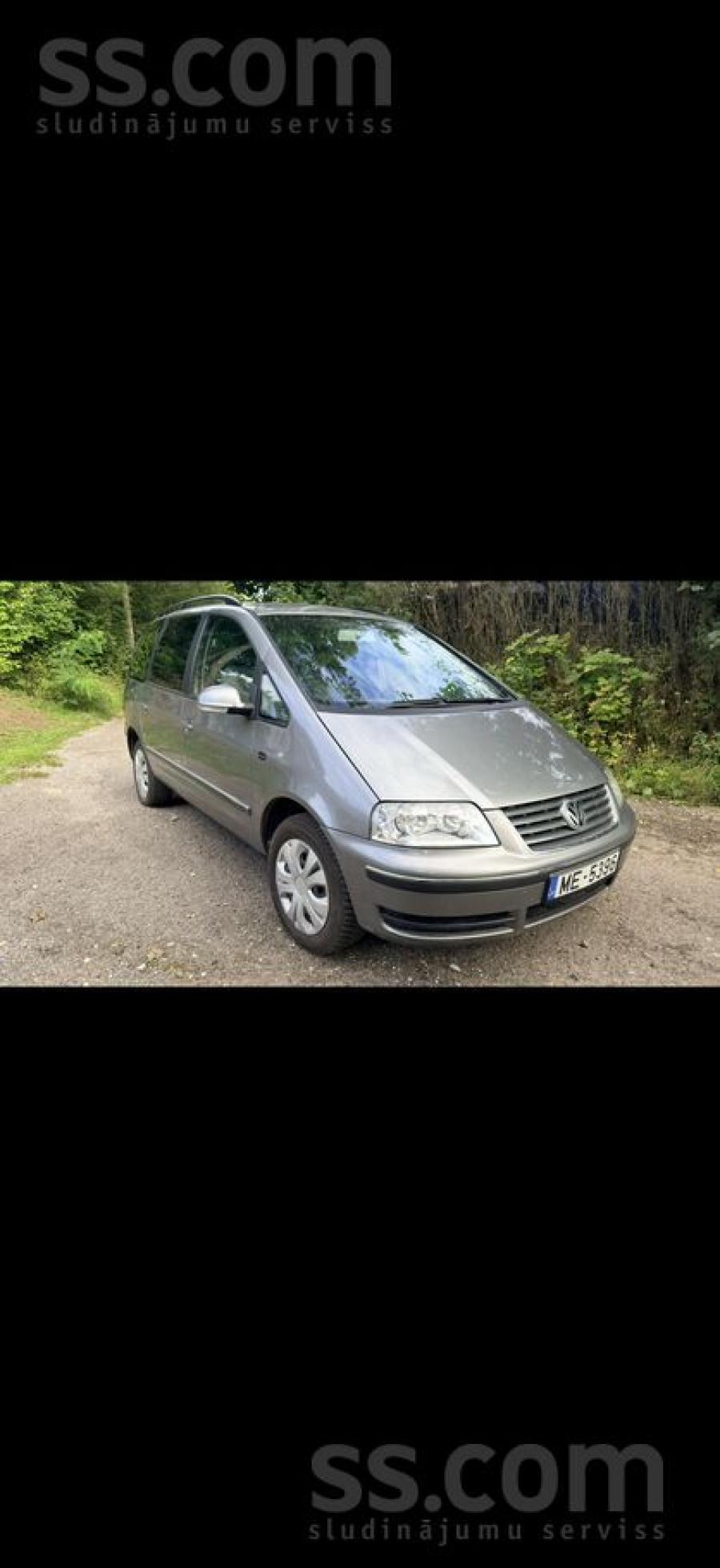 Grey Volkswagen Sharan 2005 in Kraslava, with an engine capacity of 1.90 L and mileage of 290 thousand km for 2200 €, photo 1 on AUTOMOTO.COM.LV