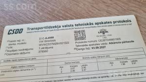 Серый Фольксваген Шаран 2006 в Цесис, объемом двигателя 1.90 л и пробегом 379 тыс. км за 1800 €, фото 19 на AUTOMOTO.COM.LV