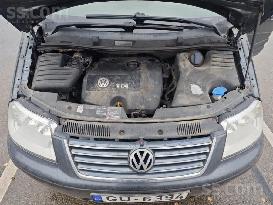 Grey Volkswagen Sharan 2007 in Riga, with an engine capacity of 1.90 L and mileage of 287 thousand km for 1750 €, photo 10 on AUTOMOTO.COM.LV