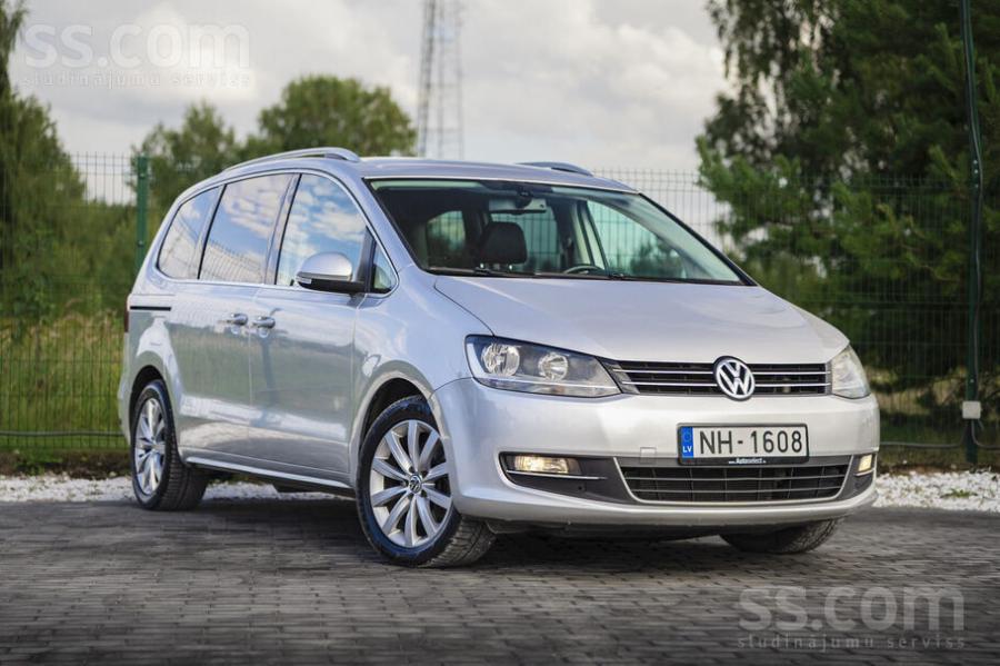 Grey Volkswagen Sharan 2010 in Riga, with an engine capacity of 2.00 L and mileage of 343 thousand km for 5890 €, photo 4 on AUTOMOTO.COM.LV