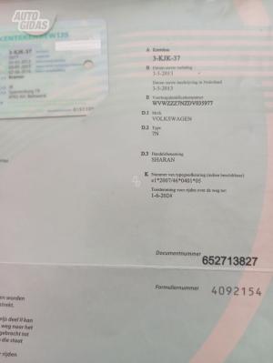 Серый Фольксваген Шаран 2013 в Шакяй, объемом двигателя 1.40 л и пробегом 193 тыс. км за 7500 €, фото 21 на AUTOMOTO.COM.LV