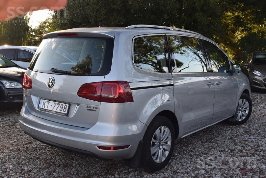 Grey Volkswagen Sharan 2013 in Kuldiga, with an engine capacity of 2.00 L and mileage of 0 thousand km for 7300 €, photo 3 on AUTOMOTO.COM.LV