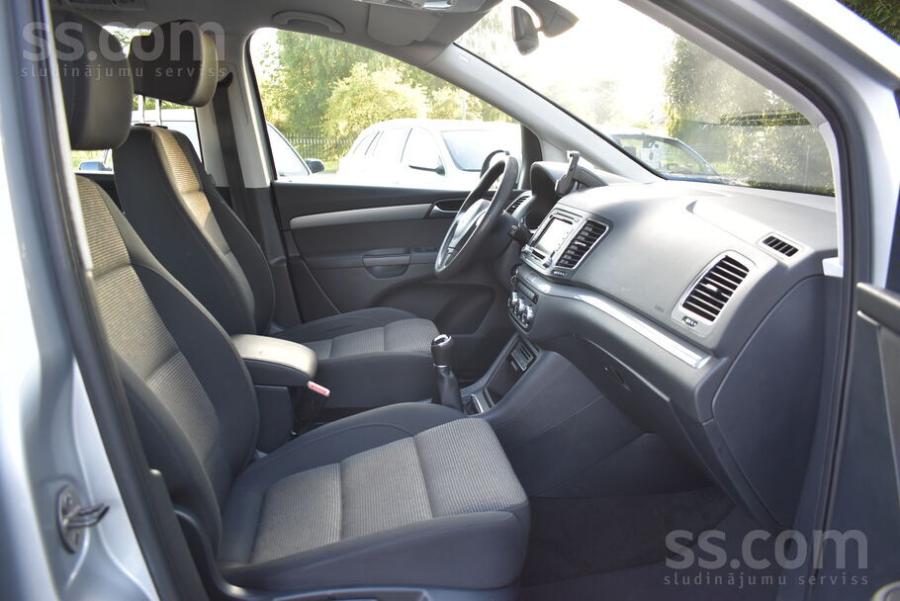 Grey Volkswagen Sharan 2013 in Kuldiga, with an engine capacity of 2.00 L and mileage of 0 thousand km for 7300 €, photo 6 on AUTOMOTO.COM.LV