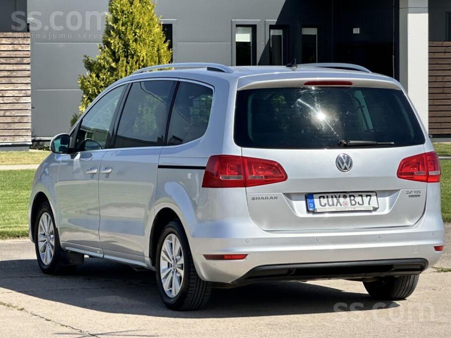 Grey Volkswagen Sharan 2014 in Riga, with an engine capacity of 2.00 L and mileage of 282 thousand km for 8299 €, photo 7 on AUTOMOTO.COM.LV