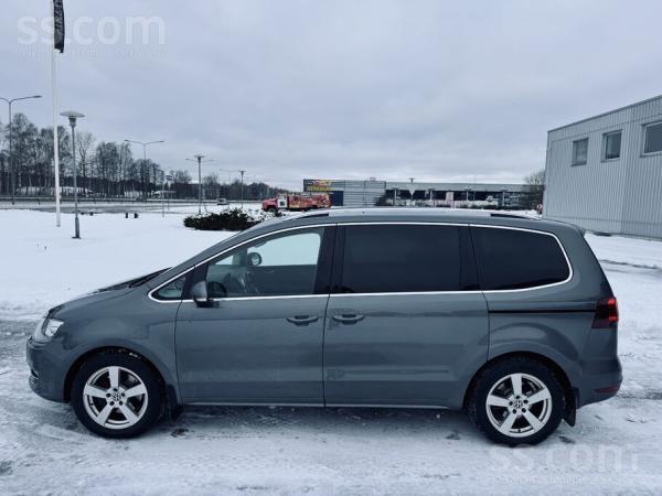 Grey Volkswagen Sharan 2016 in Riga, with an engine capacity of 2.00 L and mileage of 190 thousand km for 14250 €, photo 3 on AUTOMOTO.COM.LV