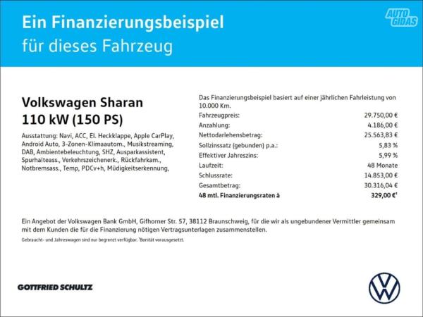 Серый Фольксваген Шаран 2021 в Каунас, объемом двигателя 1.40 л и пробегом 45 тыс. км за 32443 €, фото 2 на AUTOMOTO.COM.LV