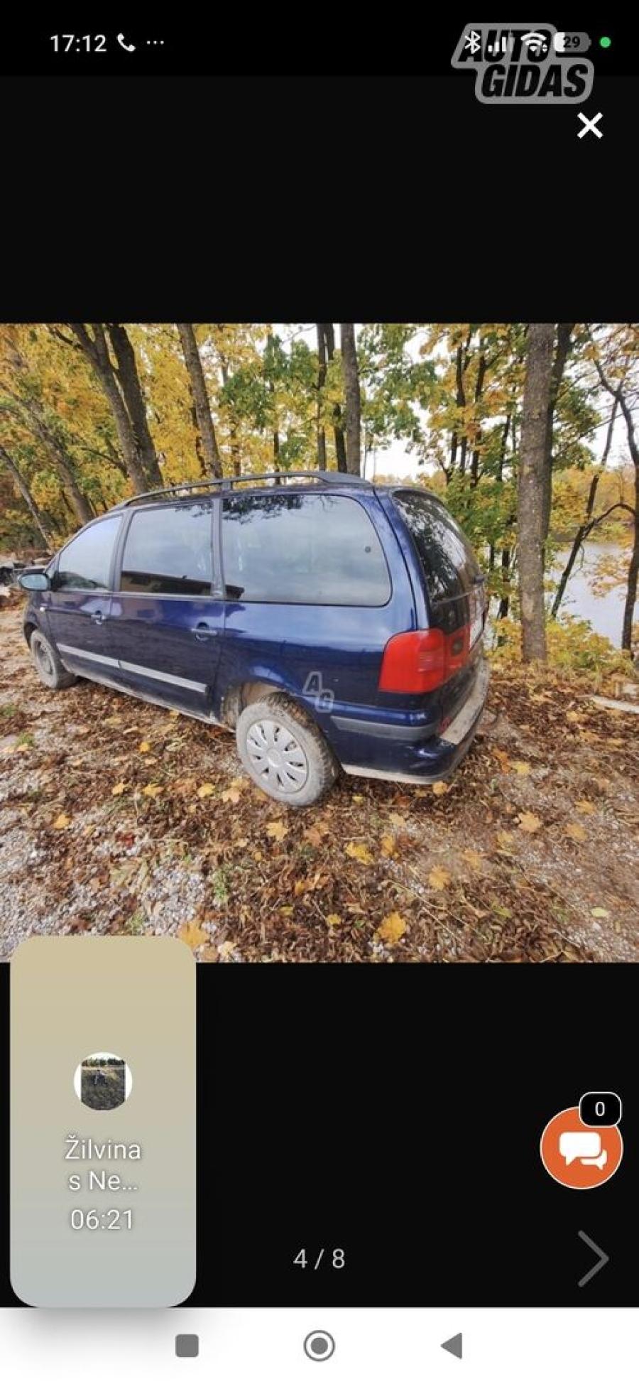 Volkswagen Sharan 2000 Jurbarkas, ar dzinēja tilpumu 1.90 L un nobraukumu 397 tūkst. km par 550 €, foto 8 vietnē AUTOMOTO.COM.LV