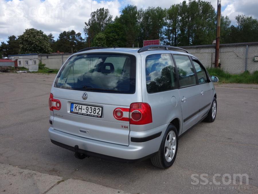 Volkswagen Sharan 2004 Rīga, ar dzinēja tilpumu 1.90 L un nobraukumu 294 tūkst. km par 2350 €, foto 33 vietnē AUTOMOTO.COM.LV