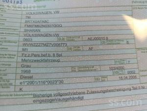 Volkswagen Sharan 2006 Rēzekne, ar dzinēja tilpumu 2.00 L un nobraukumu 0 tūkst. km par 3400 €, foto 19 vietnē AUTOMOTO.COM.LV