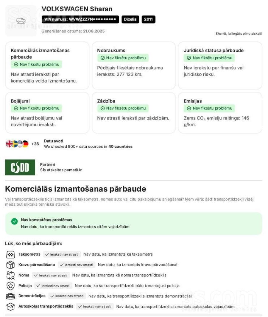 Фольксваген Шаран 2011 в Рига, объемом двигателя 2.00 л и пробегом 0 тыс. км за 6950 €, фото 23 на AUTOMOTO.COM.LV
