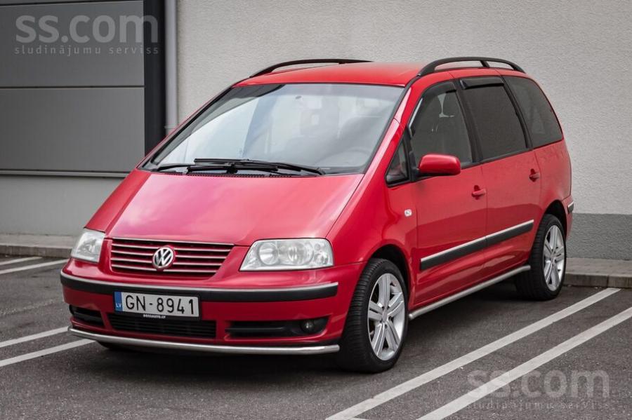 Sarkans Volkswagen Sharan 2000 Rīga, ar dzinēja tilpumu 1.80 L un nobraukumu 0 tūkst. km par 1400 €, foto 1 vietnē AUTOMOTO.COM.LV