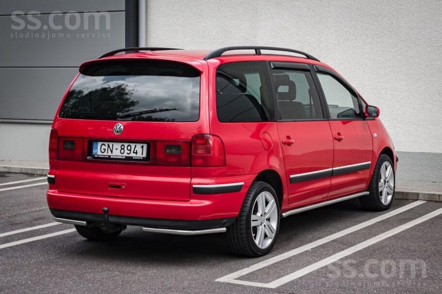 Sarkans Volkswagen Sharan 2000 Rīga, ar dzinēja tilpumu 1.80 L un nobraukumu 0 tūkst. km par 1400 €, foto 4 vietnē AUTOMOTO.COM.LV