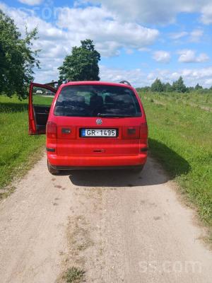 Sarkans Volkswagen Sharan 2000 Rēzekne, ar dzinēja tilpumu 1.90 L un nobraukumu 288 tūkst. km par 2000 €, foto 3 vietnē AUTOMOTO.COM.LV