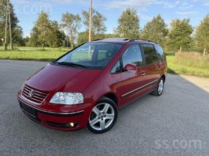 Red Volkswagen Sharan 2009 in Ogre, with an engine capacity of 2.00 L and mileage of 279 thousand km for 4799 €, photo  on AUTOMOTO.COM.LV