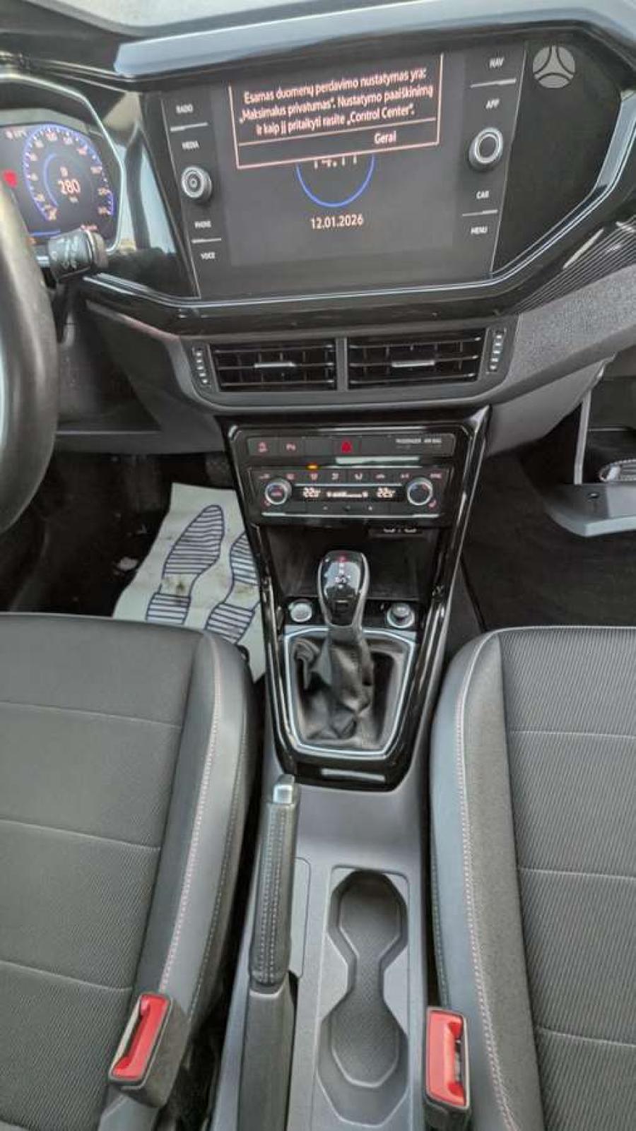 Black Volkswagen T-Cross 2021 in Kaunas, with an engine capacity of 1.50 L and mileage of 62 thousand km for 16950 €, photo 12 on AUTOMOTO.COM.LV