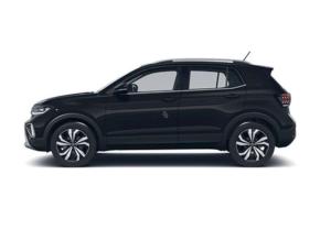Black Volkswagen T-Cross 2024 in Kaunas, with an engine capacity of 1.00 L and mileage of 11 thousand km for 27529 €, photo 6 on AUTOMOTO.COM.LV
