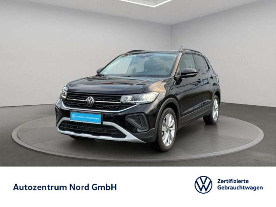 Black Volkswagen T-Cross 2025 in Kaunas, with an engine capacity of 1.00 L and mileage of 13 thousand km for 26704 €, photo 1 on AUTOMOTO.COM.LV