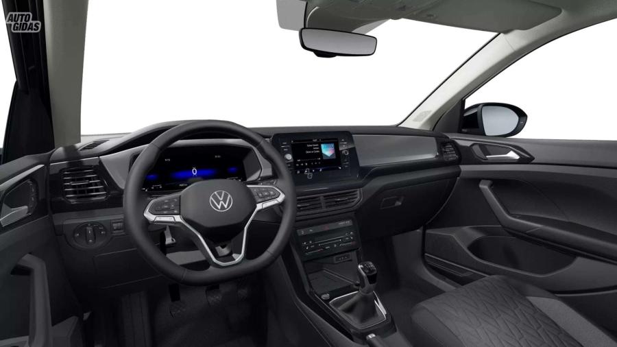 Black Volkswagen T-Cross 2025 in Kaunas, with an engine capacity of 1.00 L and mileage of 16 thousand km for 23689 €, photo 8 on AUTOMOTO.COM.LV