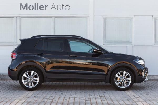 Black Volkswagen T-Cross 2025 in Ventspils, with an engine capacity of 1.00 L and mileage of 34 thousand km for 27700 €, photo 6 on AUTOMOTO.COM.LV
