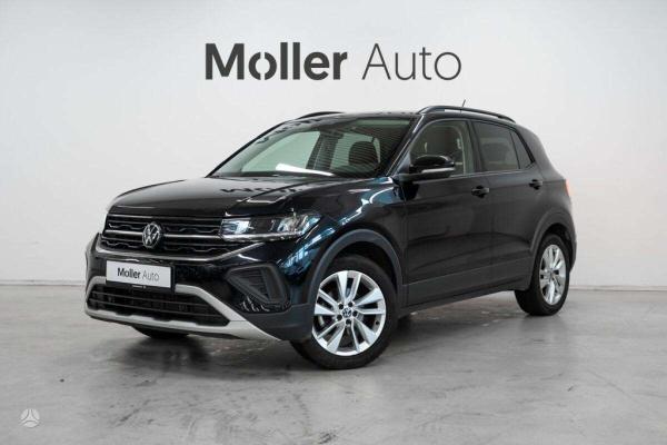 Black Volkswagen T-Cross 2025 in Vilnius, with an engine capacity of 1.00 L and mileage of 26 thousand km for 22400 €, photo 1 on AUTOMOTO.COM.LV