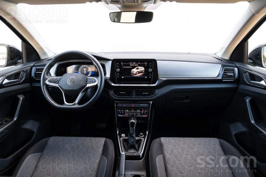 Black Volkswagen T-Cross 2025 in Riga, with an engine capacity of 1.00 L and mileage of 30 thousand km for 22900 €, photo 10 on AUTOMOTO.COM.LV
