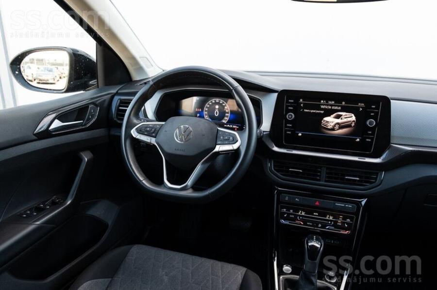 Black Volkswagen T-Cross 2025 in Riga, with an engine capacity of 1.00 L and mileage of 30 thousand km for 22900 €, photo 11 on AUTOMOTO.COM.LV