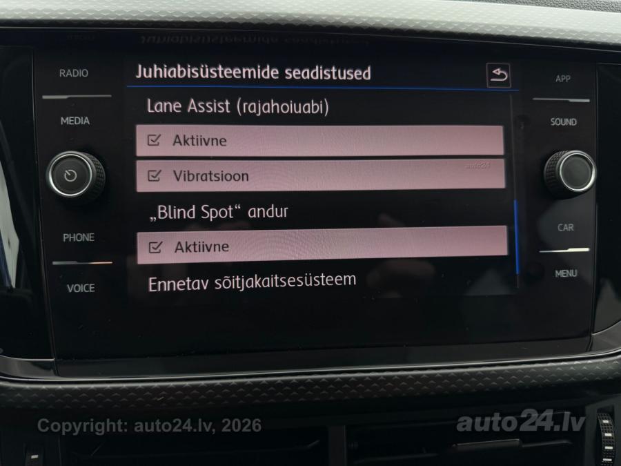 Black Volkswagen T-Cross 2019 in Parnu, with an engine capacity of 1.00 L and mileage of 86 thousand km for 15900 €, photo 13 on AUTOMOTO.COM.LV