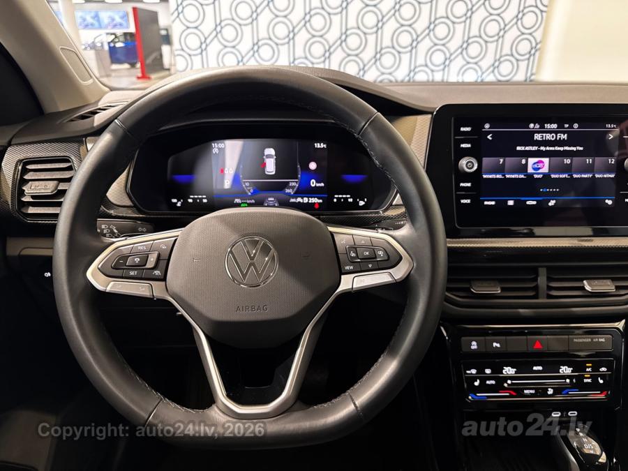 Black Volkswagen T-Cross 2025 in Tallinn, with an engine capacity of 1.50 L and mileage of 14 thousand km for 27900 €, photo 21 on AUTOMOTO.COM.LV