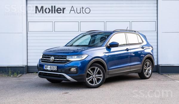 Blue Volkswagen T-Cross 2019 in Riga, with an engine capacity of 1.00 L and mileage of 54 thousand km for 18150 €, photo 1 on AUTOMOTO.COM.LV