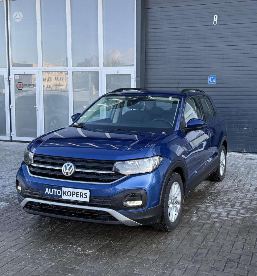 Zils Volkswagen T-Cross 2020 Kauņa, ar dzinēja tilpumu 1.00 L un nobraukumu 53 tūkst. km par 15200 €, foto 1 vietnē AUTOMOTO.COM.LV