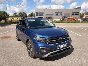 Zils Volkswagen T-Cross 2022 Valmiera, ar dzinēja tilpumu 1.00 L un nobraukumu 79 tūkst. km par 16300 €, foto  vietnē AUTOMOTO.COM.LV