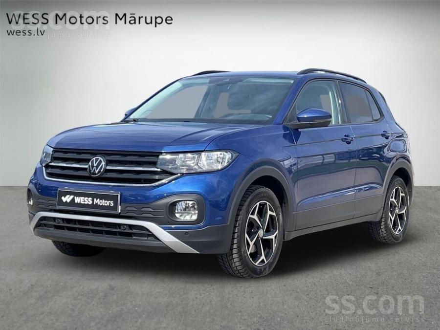 Синий Фольксваген T-Cross 2023 в Рига, объемом двигателя 1.00 л и пробегом 52 тыс. км за 17590 €, фото 1 на AUTOMOTO.COM.LV