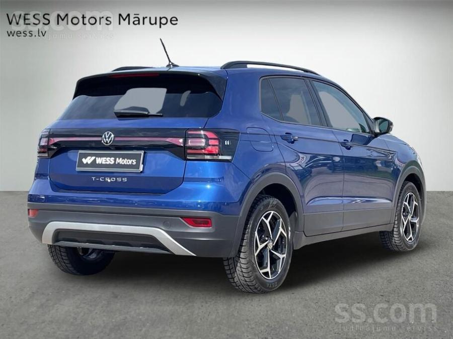 Синий Фольксваген T-Cross 2023 в Рига, объемом двигателя 1.00 л и пробегом 52 тыс. км за 17590 €, фото 3 на AUTOMOTO.COM.LV