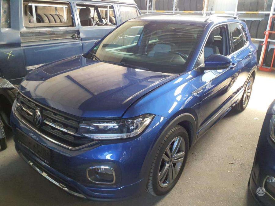 Zils Volkswagen T-Cross 2023 Viļņa, ar dzinēja tilpumu 1.50 L un nobraukumu 100 tūkst. km par 21360 €, foto 1 vietnē AUTOMOTO.COM.LV