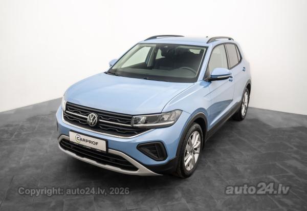 Blue Volkswagen T-Cross 2024 in Tallinn, with an engine capacity of 1.00 L and mileage of 9 thousand km for 21900 €, photo 1 on AUTOMOTO.COM.LV