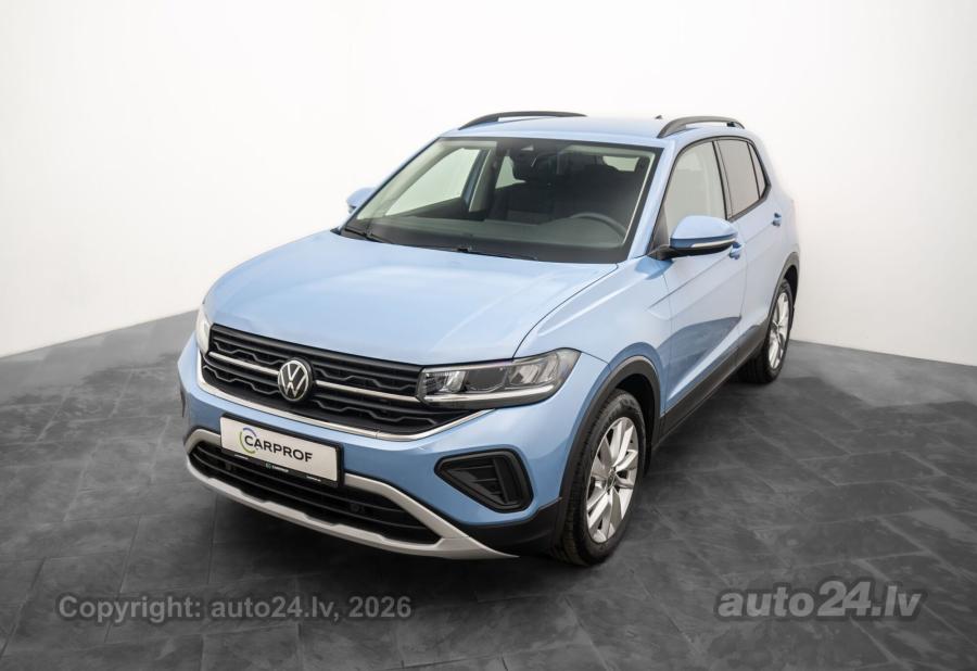 Zils Volkswagen T-Cross 2024 Tallina, ar dzinēja tilpumu 1.00 L un nobraukumu 9 tūkst. km par 21900 €, foto 1 vietnē AUTOMOTO.COM.LV