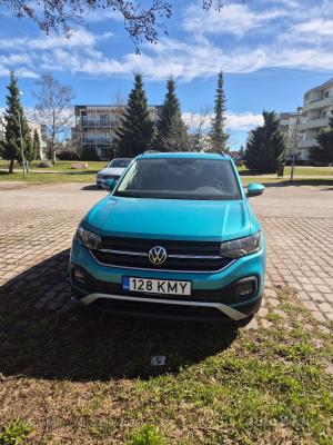 Green Volkswagen T-Cross 2021 in Tallinn, with an engine capacity of 1.00 L and mileage of 62 thousand km for 13900 €, photo 4 on AUTOMOTO.COM.LV