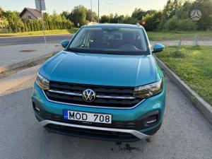 Green Volkswagen T-Cross 2023 in Vilnius, with an engine capacity of 1.00 L and mileage of 13 thousand km for 20500 €, photo  on AUTOMOTO.COM.LV