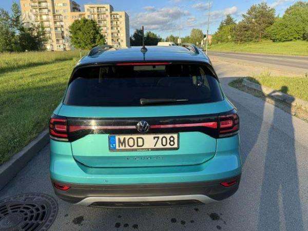 Green Volkswagen T-Cross 2023 in Vilnius, with an engine capacity of 1.00 L and mileage of 13 thousand km for 20500 €, photo 4 on AUTOMOTO.COM.LV