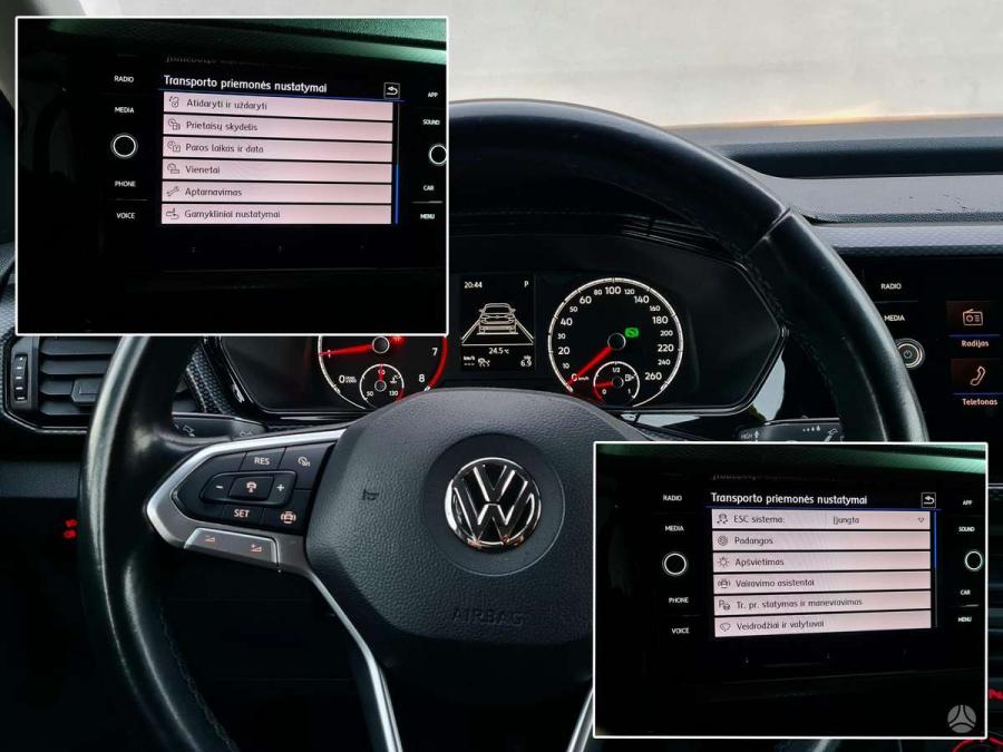 Pelēks Volkswagen T-Cross 2019 Kauņa, ar dzinēja tilpumu 1.00 L un nobraukumu 176 tūkst. km par 13500 €, foto 12 vietnē AUTOMOTO.COM.LV