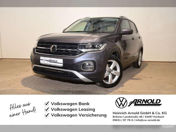 Grey Volkswagen T-Cross 2021 in Kaunas, with an engine capacity of 1.00 L and mileage of 37 thousand km for 23008 €, photo 1 on AUTOMOTO.COM.LV