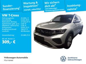 Pelēks Volkswagen T-Cross 2024 Kauņa, ar dzinēja tilpumu 1.00 L un nobraukumu 12 tūkst. km par 24516 €, foto  vietnē AUTOMOTO.COM.LV